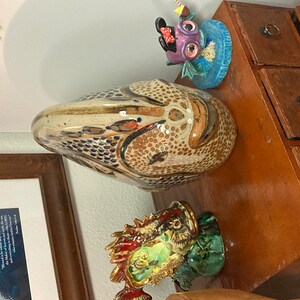 Large Pufferfish Sculpture: Puffer Fish Lover Gift, Tropical Tiki Bar ...