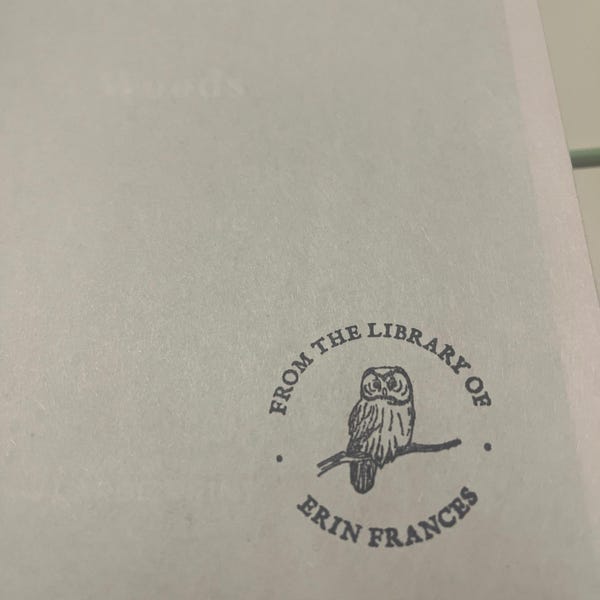 Ex Libris Rubber Stamp, Ex Libris Bookplate Stamp, Trees Book Stamp, Ex ...