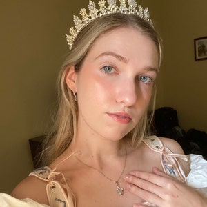 Fiona's Tiara in Gold Color Metal & Clear Crystal Faux - Etsy