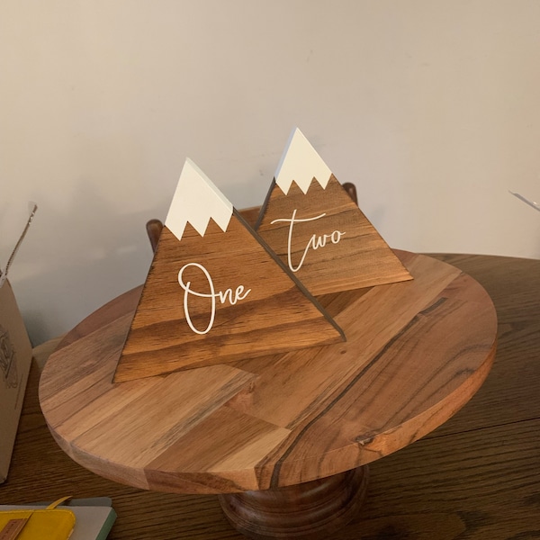 Mountain Table Numbers for Mountain Wedding Decorations for Mountain ...