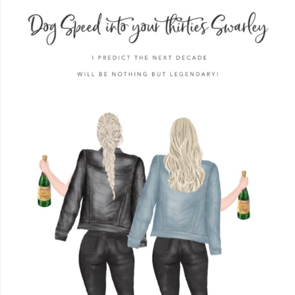 Personalised Goodbye 20s Hello 30s Good Friends Birthday Wall Art ...