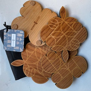 Tiki Coaster Set of 4 Premium Solid Walnut Wood, A Unique Gift for a ...