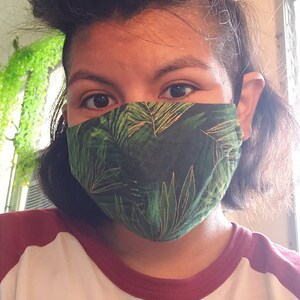 3 COLOR Options Vines Cloth Face Mask W/ Filter Pocket & | Etsy