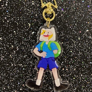 Fionna and Cake Keychain Adventure Time Keychains Double Sided Glitter ...