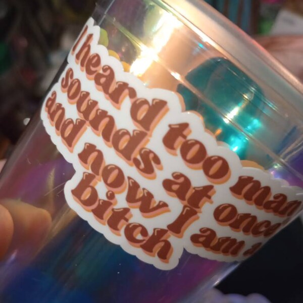 Overstimulated ADHD Too Many Sounds Sticker Neurodivergent Mental ...