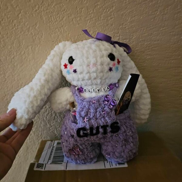 Olivia Rodrigo GUTS Tour Inspired Bunny Crochet Doll | Olivia Rodrigo ...