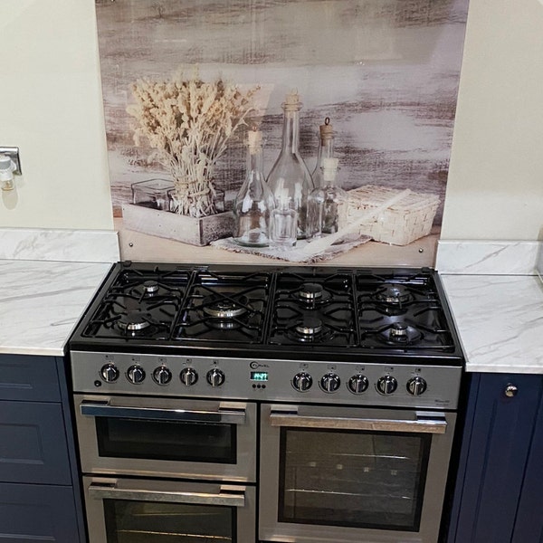 Kitchen Glass Splashback Toughened Tile Cooker Panel Any Size | Design ...