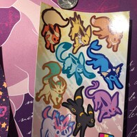 Eeveelutions Vinyl Sticker Set Laptop Stickers Water Bottle Stickers ...