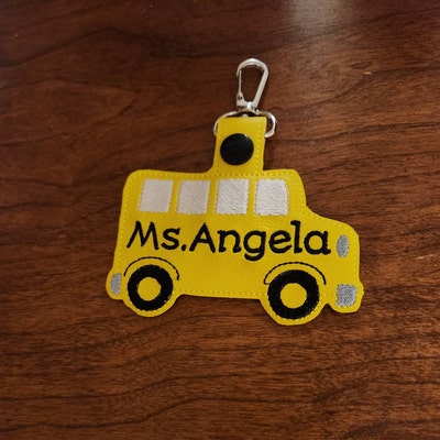 Bus Rider Bag Tag, School Bus, Yellow, Glitter, School Backpack Tag ...