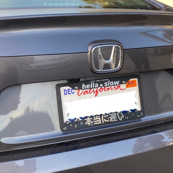 Hella Slow License Plate Frame | Chrome - Etsy