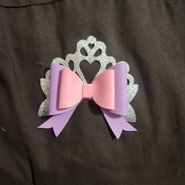 Princess Bow SVG, Crown Bow Template SVG, Tiara Hair Bow, Felt Bow PDF ...