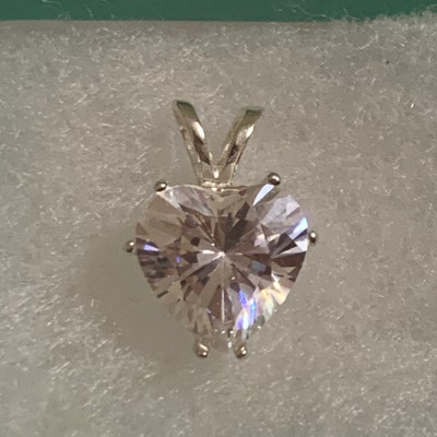 Heart 6 Prong 4mm-16mm Sterling Silver Pre-notched Pendant Setting ID ...