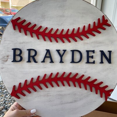 Baseball Baseball Sign Wooden Baseball Sign Personalized - Etsy