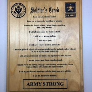 NCO Backbone of the Army Plaque Induction, Promotion, Soldier, Army ...