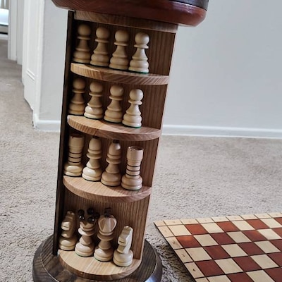 14'' Flexible Chess. Wooden Chess Set for Travel. Can - Etsy