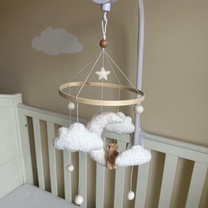 BOUCLE CLOUD Cot Mobile Cot Mobile Cloud Cot Mobile Boucle Crib Mobile ...