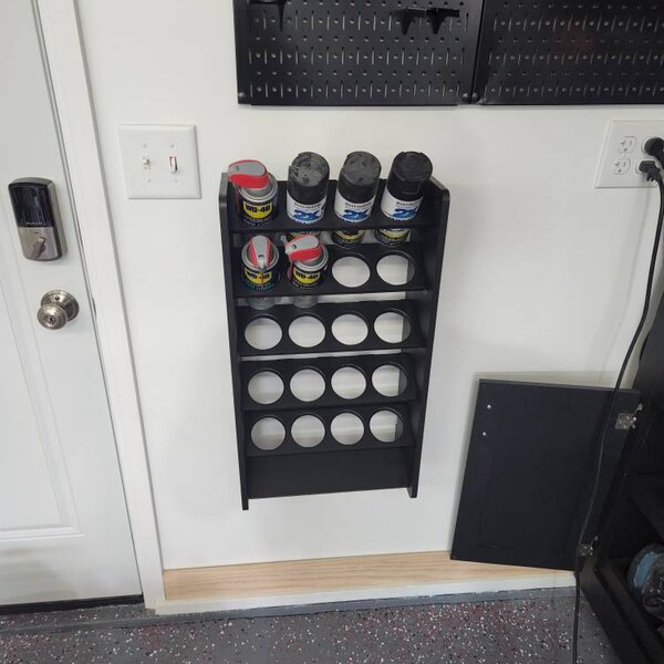 Larger Capacity, 25 Can Spray Paint Rattle Can Organizer. Comes With ...