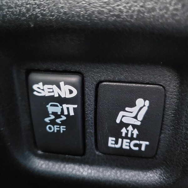 Eject Button Decal, Car Decal, Eject Passenger Button, Blank Button ...