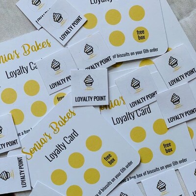 Loyalty Cards Business Loyalty Cards With Stickers Loyalty Stickers ...