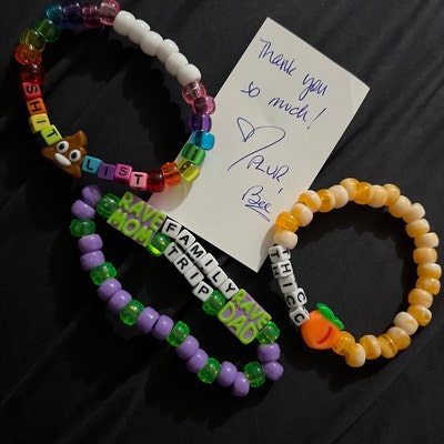 Kandi Mushroom Necklace Custom Handmade Fidget Charm Stim Toy Cute Rave ...