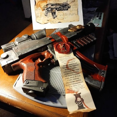 Warhammer 40k Godwyn Bolter Diagram Antique Journal Style Print - Etsy