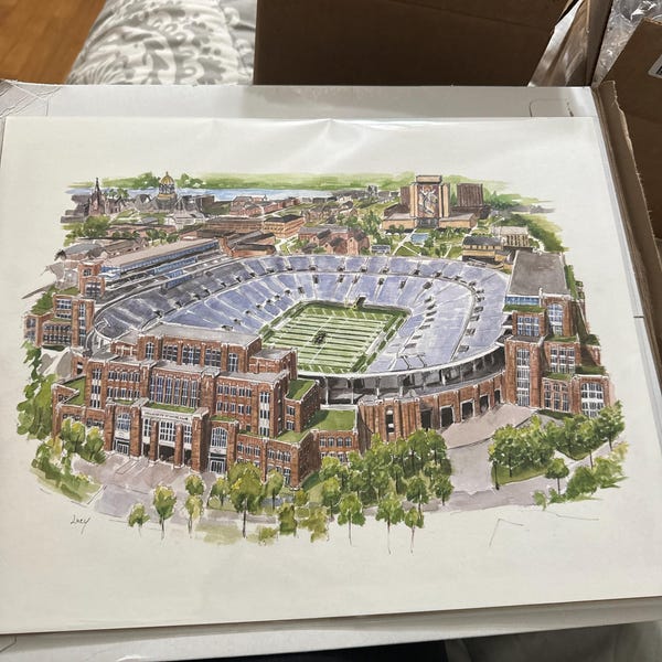 Uga Arch - Print of Original Watercolor Painting in Either 8x10 or ...