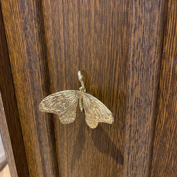 Brass Butterfly Knobs , Butterfly Drawer Pulls, Custom Engraved Wardrobe Knob Cabinet Knobs ...
