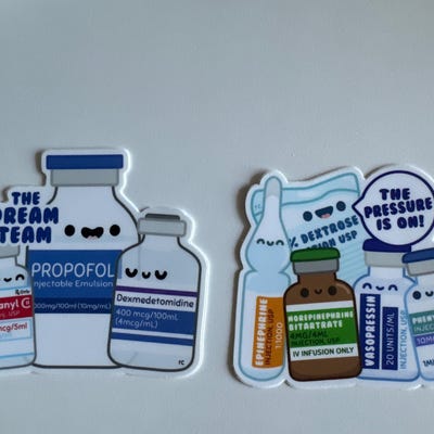 Dream Team Vinyl Sticker, ICU, CRNA, Cute Nurses Week Gift, Pharmacist ...