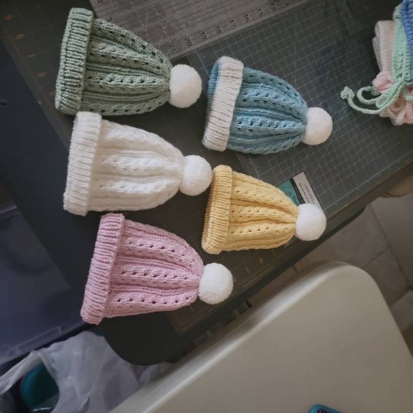 Digital PDF Knit Pattern: Easy Knit Fern Stitch Hat in the Round ...