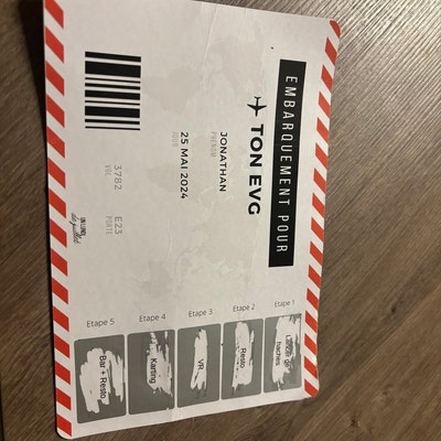 Carte à gratter pour EVJF, programme EVJF, carte personnalisable ...