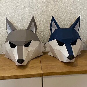 Wolf Mask Papercraft PDF, SVG Template, Low Poly Mask, 3d Paper Mask ...