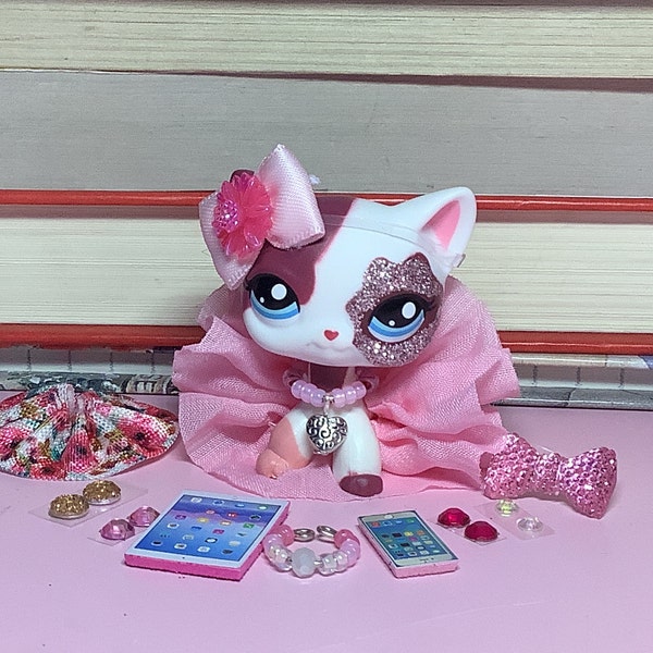 Littlest Pet Shop LPS 12 PC Clothes PINK Accessories Grab Bag Custom ...