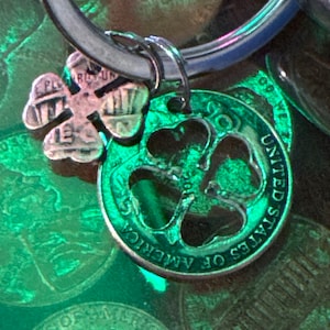 1988 36th Birthday Lucky Penny Four Leaf Clover Keychain 36th ...