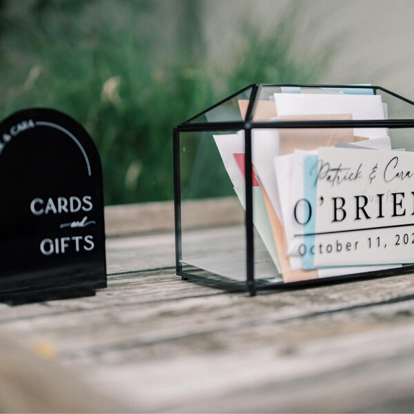 Custom Card Box Vinyl Decal for Wedding Cards & Gifts Table. DIY ...
