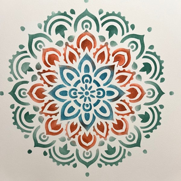 Mandala Stencil - Large Mandala Stencil, Mandala Wall Stencil Large ...