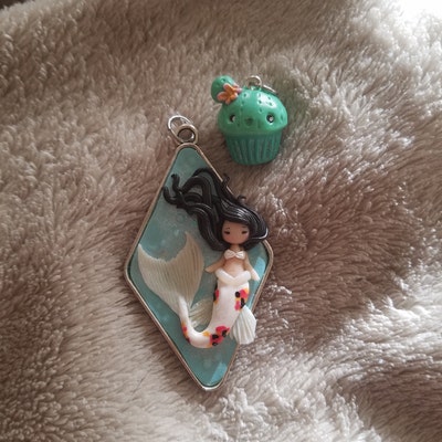 Fimo Doll Chibi Princess Fantasy Polymer Clay. Polymer Clay Necklace ...