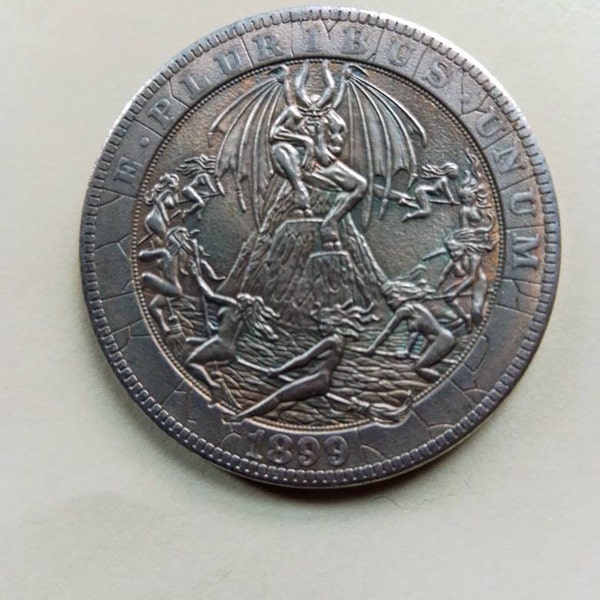 Lucifer Coin Coven of Witches Occult Magic Fantasy Myth Hobo Coin - Etsy UK