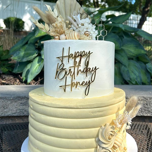 Cake Charm | Custom Acrylic Name Plate | Birthday Cake Decor | Cake ...