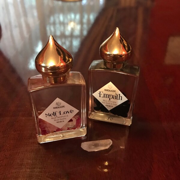 EMPATH PROTECTION Crystal Infused Natural Perfume Oil With Black ...