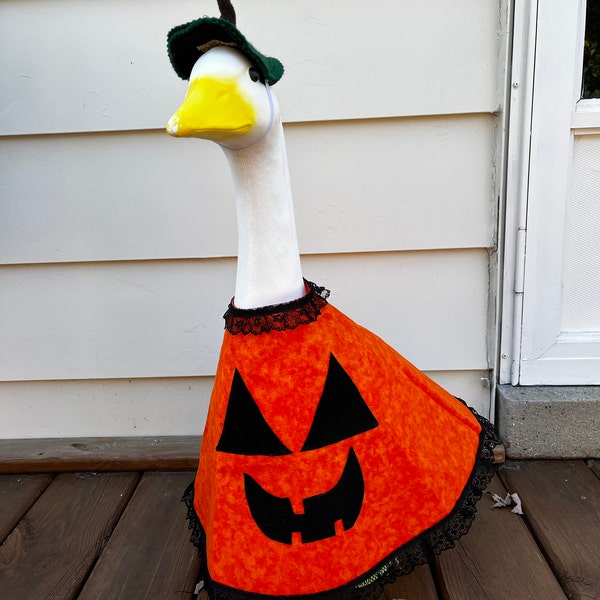 Lawn Goose Clothing Halloween Pumpkin Dress and Hat, Goose Clothes ...