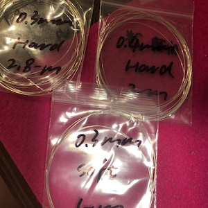925 Sterling Silver Wires, Round Wires Soft Half Hard Wire 0.3mm 0.4mm ...