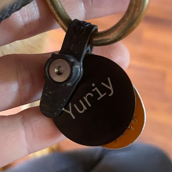 Round Engraved Dog Tag Black Stainless Steel Personalized Dog Tag ...