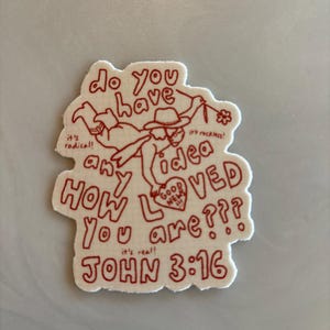 Surfing Jesus Waterproof Christian Sticker Faith Verse Bible Sticker ...