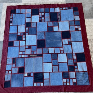 Stained Glass/denim Quilt Pattern - Etsy