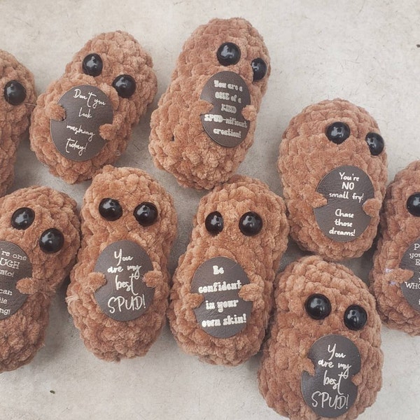 Native Potato Tags/potato Pun Patches/set of 8/ready to Ship/crochet ...