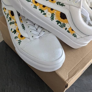 Embroidered Converse/sunflower Converse/wedding Sunflowers Converse ...