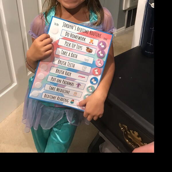 Donut Child's Reward Chart, Token Board, Potty Training, VIP KID Reward ...