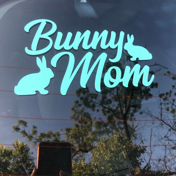 Bunny Mom Rabbit Bun | Vinyl Decal Sticker for Tumbler Car Truck Bumper ...