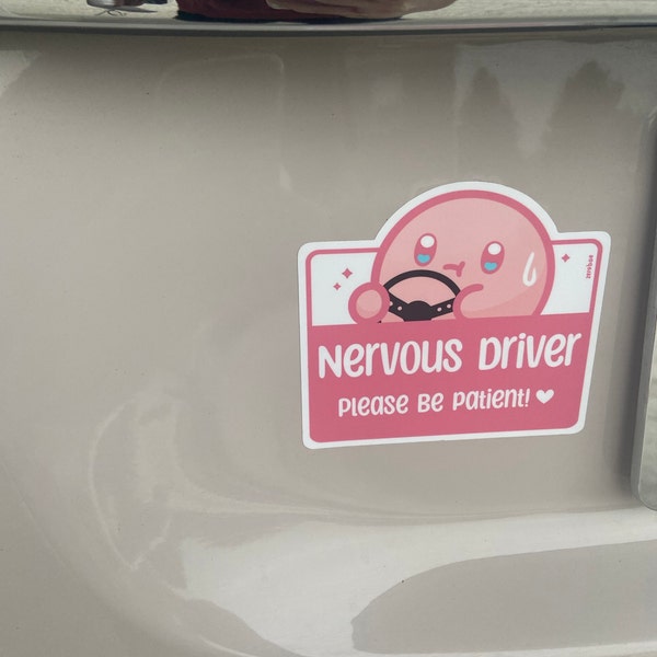 Anxious Nervous Driver Vinyl Sticker - Etsy