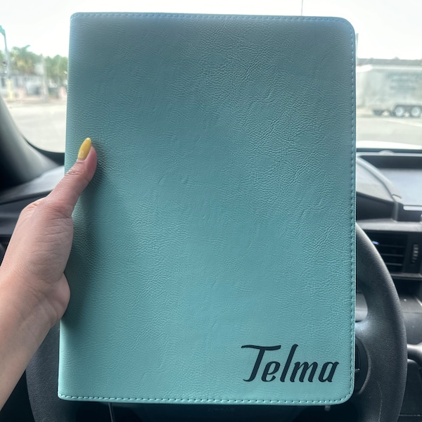 Personalized Portfolio, Monogram Padfolio, Leather Folio, Zipper ...